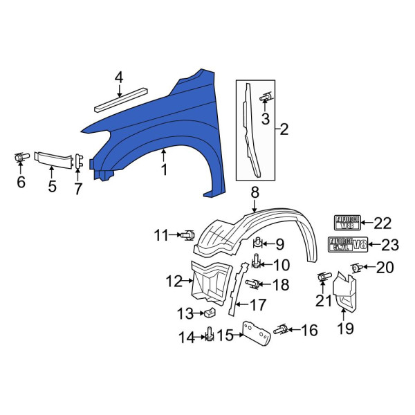 Toyota OE 538020C170 - Front Left Fender
