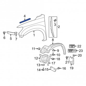 Toyota Tundra Replacement Fender Seals - Front & Rear | CARiD