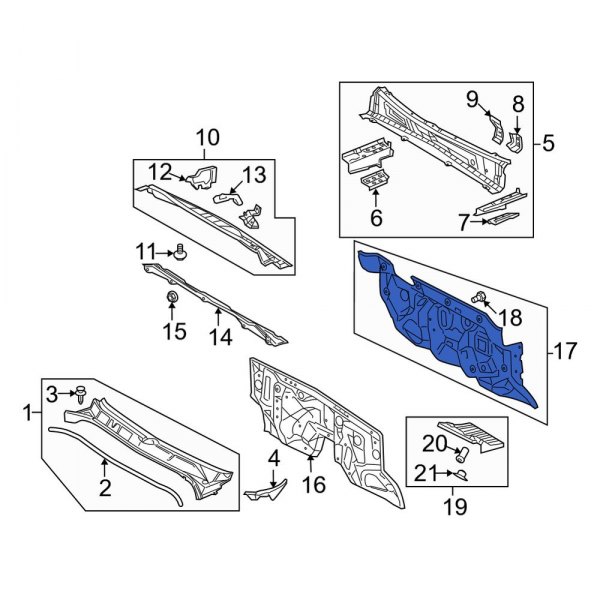 Toyota OE 552100C042 - Front Engine Compartment Insulation