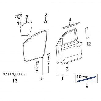 Toyota Door Seals & Weatherstripping | CARiD