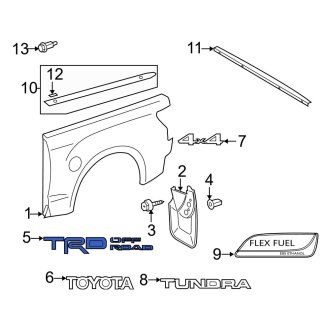 Toyota Tundra Trunk & Tailgate Moldings — CARID.com