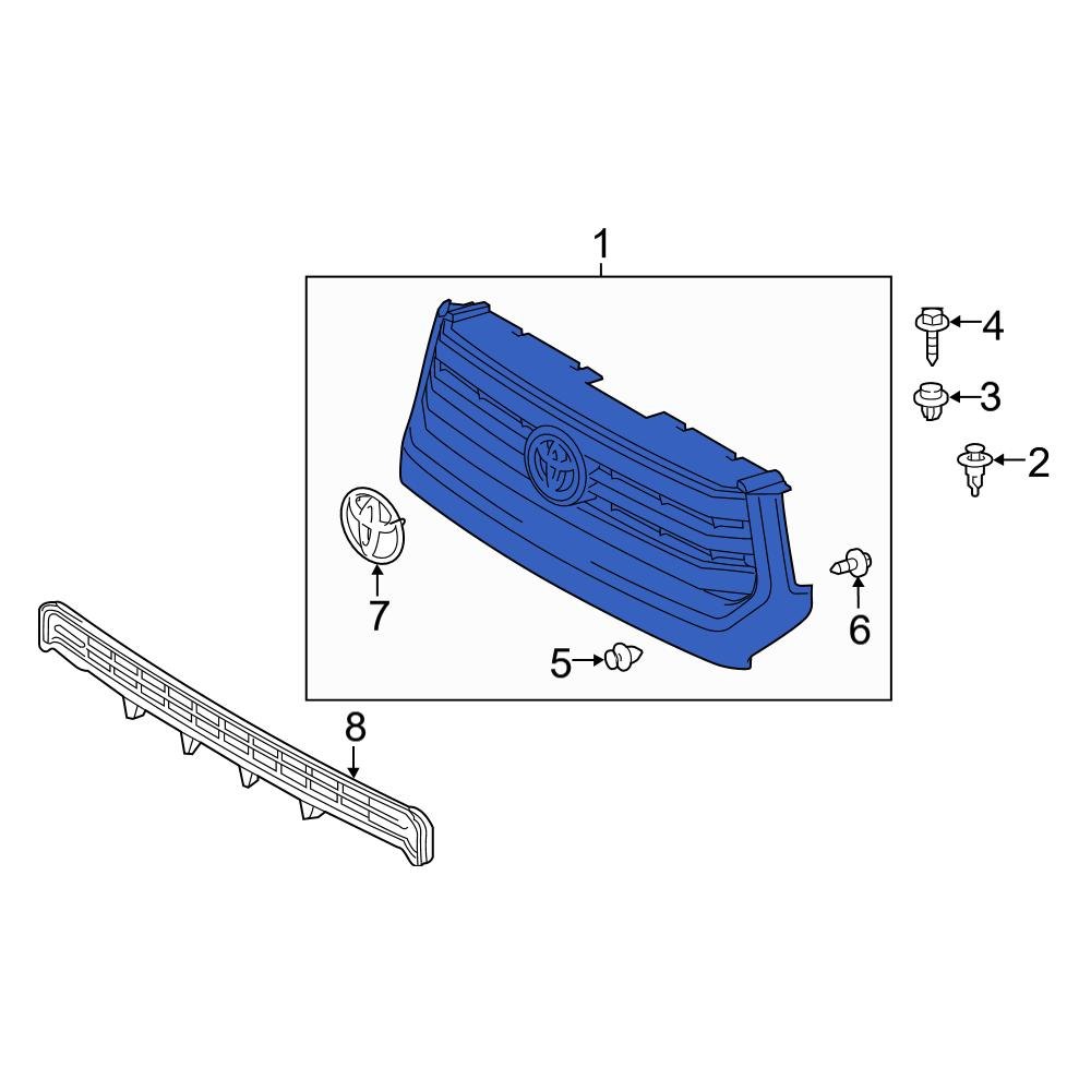 Toyota OE 531000C320B1 - Front Upper Grille