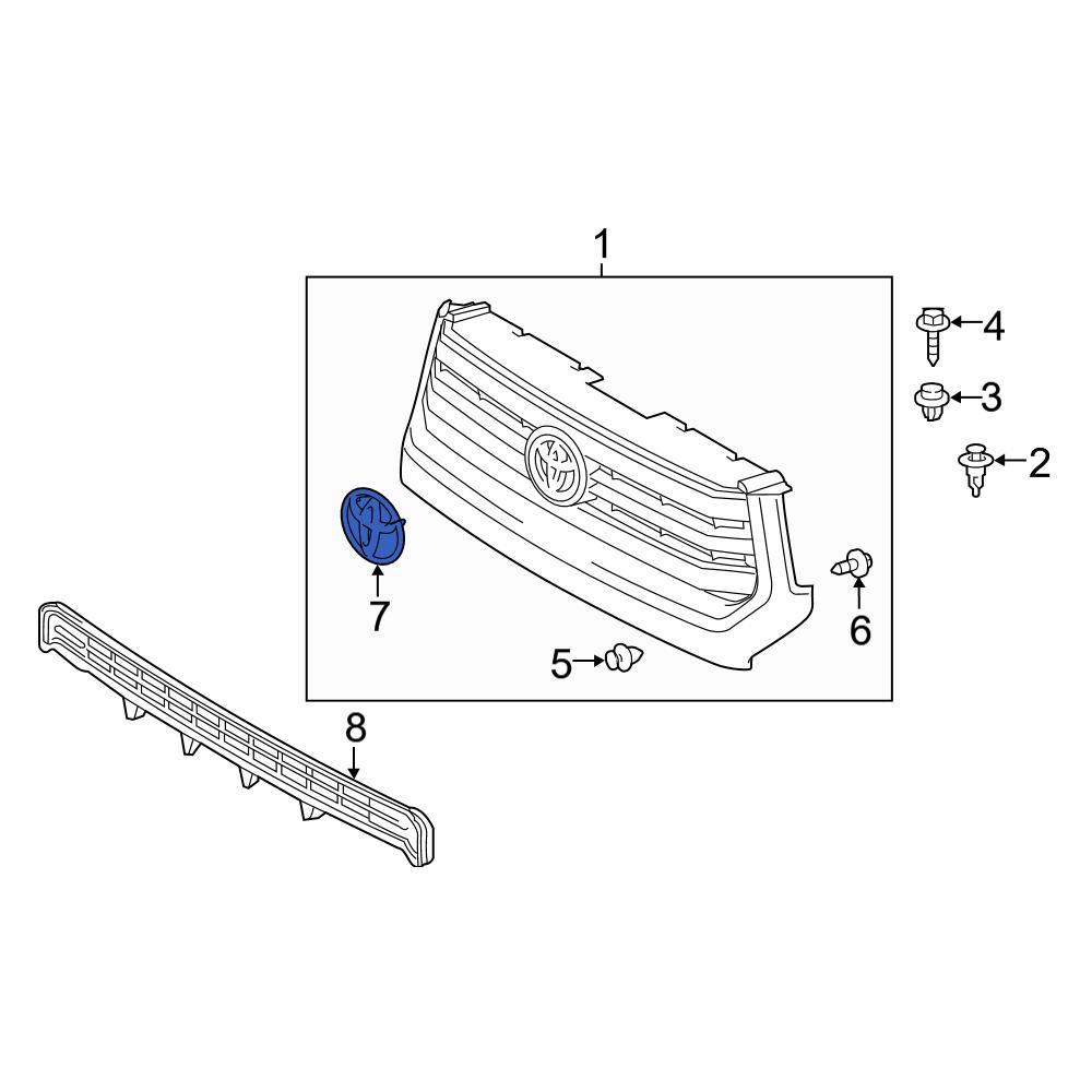 Toyota OE 90975A2005 - Front Grille Emblem
