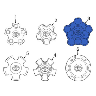 Toyota Tundra OEM Wheel Center Caps | Emblems, Logos — CARiD.com