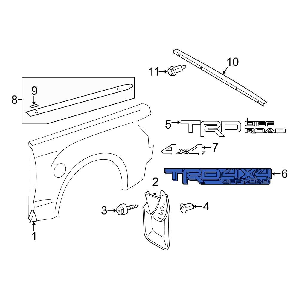 Toyota OE 759960C080A1 - Rear Truck Bed Decal