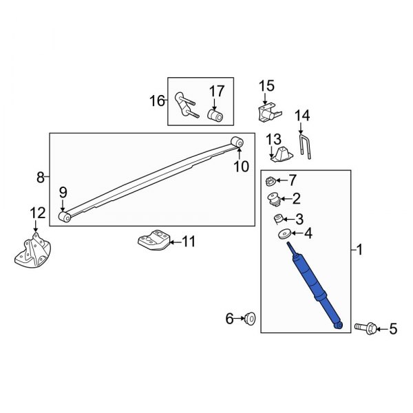 Toyota OE 4853009N96 - Rear Suspension Shock Absorber