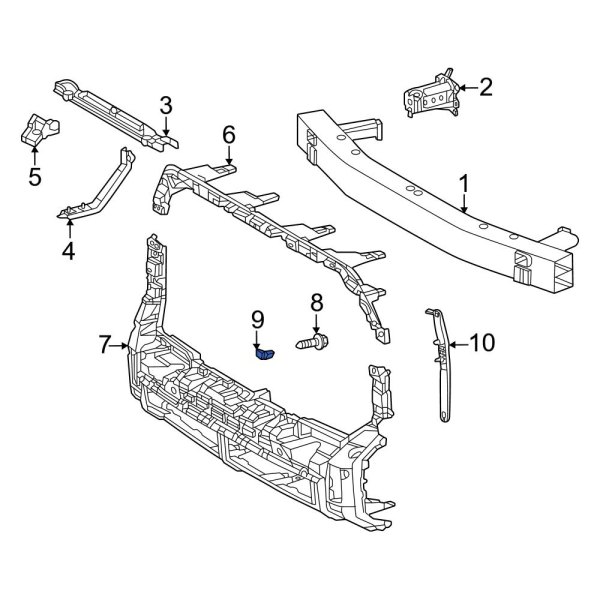 Toyota OE 5252660040 - Bumper Cover Support Rail Grommet