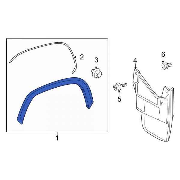Toyota OE 750850C900 - Front Right Wheel Arch Molding