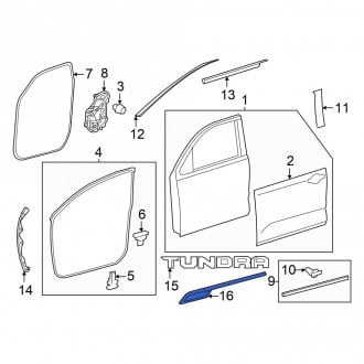 Toyota Tundra Door Moldings | Side, Edge, Belt – CARiD.com