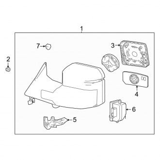 2022 Toyota Tundra OEM Mirrors - Towing, Side View | CARiD