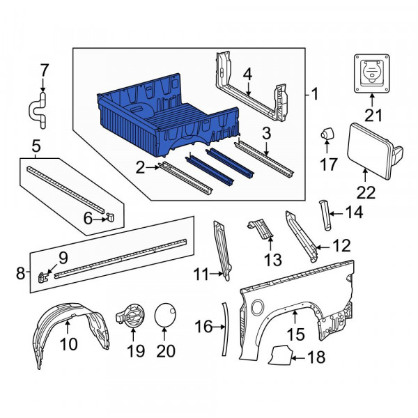 Toyota OE 651000C190 - Rear Truck Bed Assembly