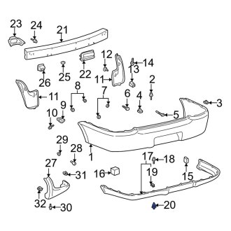 Toyota Echo Bumper Brackets & Hardware | Front, Rear — CARiD.com