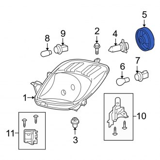 Toyota Yaris Headlight Components | Brackets, Adapters — CARiD.com