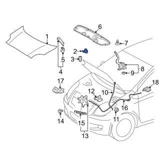 Toyota Yaris Replacement Hood Hardware — CARiD.com