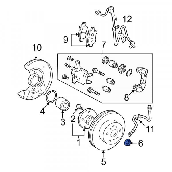 Toyota OE 9008017238 - Front Axle Nut