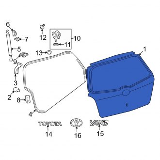 Toyota Car Replacement Trunk Lids & Parts — CARiD.com
