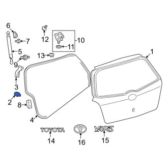 Toyota Yaris Replacement Hood Hardware — CARiD.com