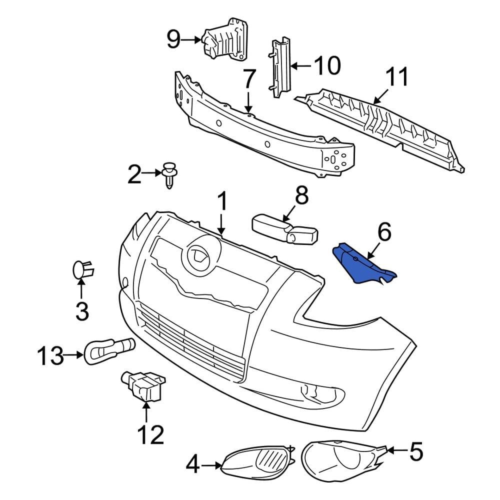 Toyota OE 5253552131 - Front Right Bumper Cover Bracket