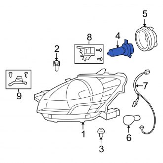 Toyota Echo Headlight Components | Brackets, Adapters — CARiD.com