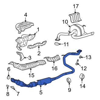 Toyota Yaris OEM Exhaust Parts | Systems, Tips, Pipes — CARiD.com