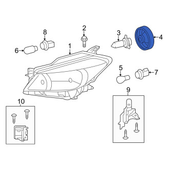 Toyota Yaris Headlight Components | Brackets, Adapters — CARiD.com