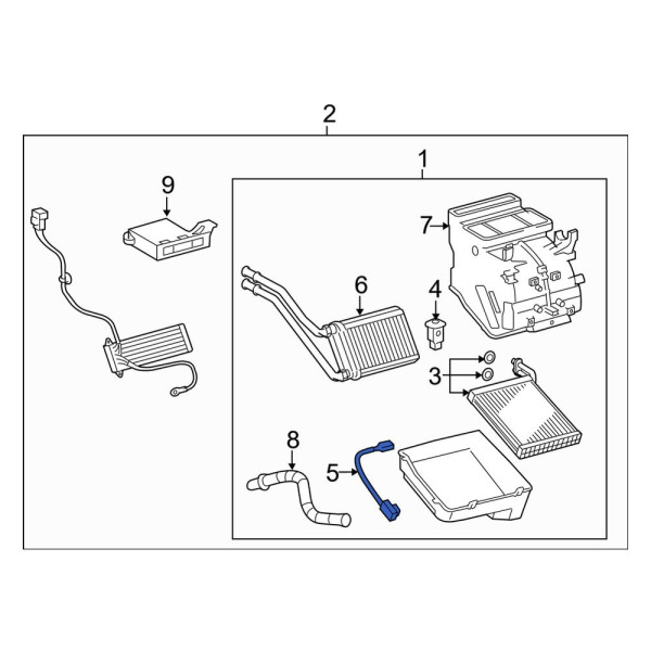 Toyota OE 8862502120 - A/C Evaporator Temperature Sensor
