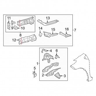 Toyota Yaris Replacement Chassis Frames & Rails - CARiD.com