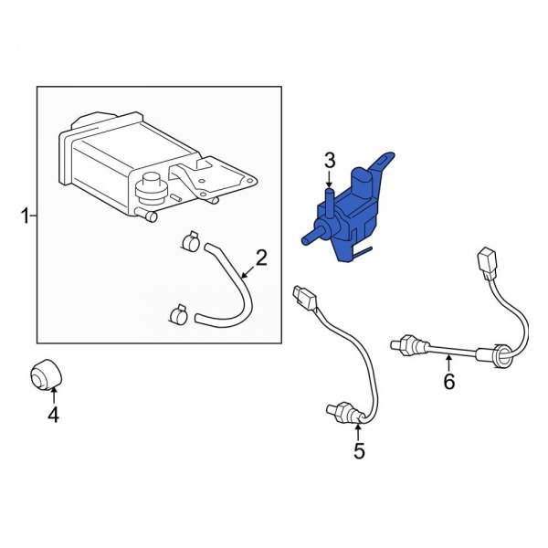 Toyota OE 2586021090 - Vapor Canister Purge Solenoid