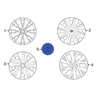 Toyota OEM Wheel Center Caps | Emblems, Logos, Trim Rings — CARiD.com