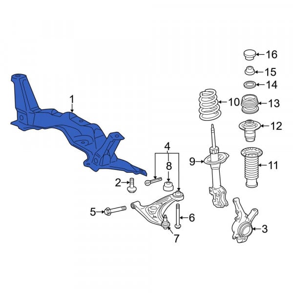 Toyota OE 5120152087 - Front Suspension Subframe Crossmember