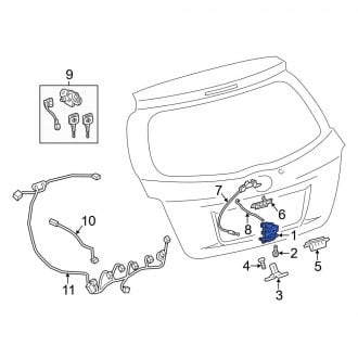 Toyota Yaris Trunk & Tailgate Lock Motors, Switches, Relays | CARiD