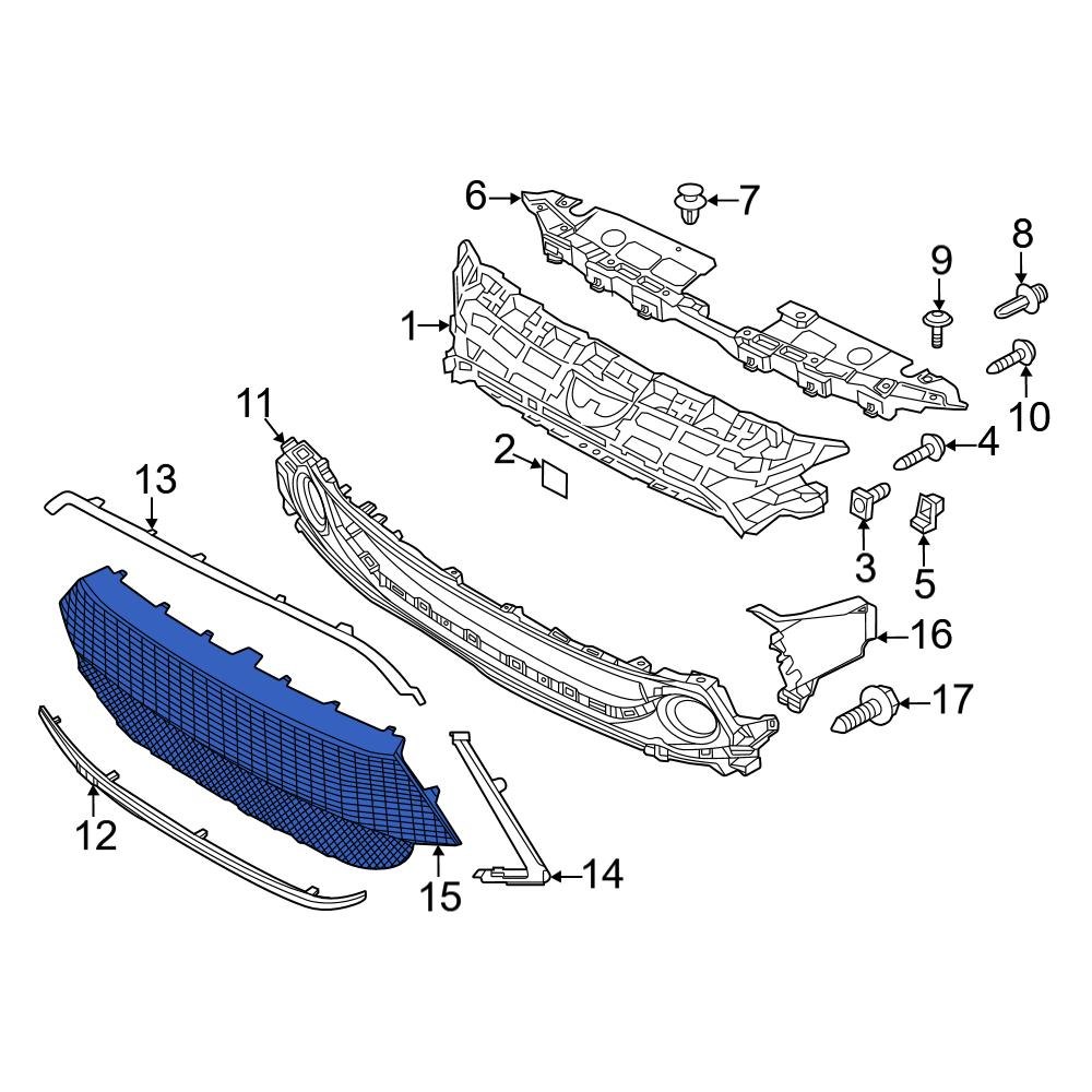 Toyota OE 53114WB004 - Front Lower Grille