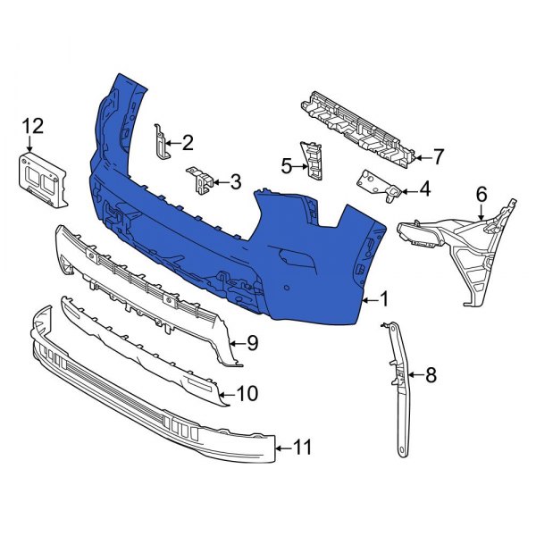 Toyota OE 521190C950 - Front Bumper Cover