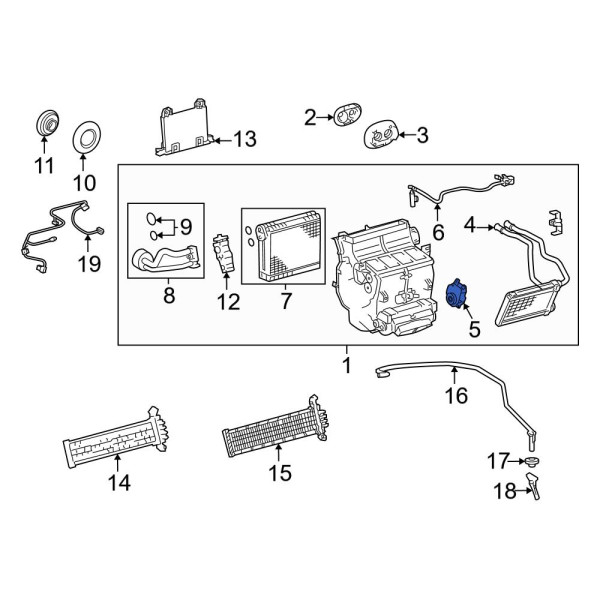 Toyota OE 871060C180 - Front HVAC Air Inlet Door Actuator