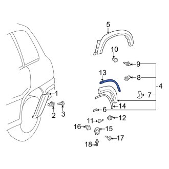 Toyota RAV4 Replacement Fender Seals | Front & Rear — CARiD.com