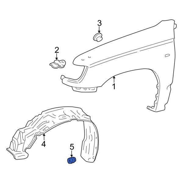 Toyota OE 9018906212 - Fender Liner Grommet