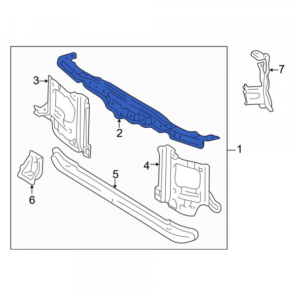 Toyota OE 5320560040 - Front Upper Radiator Support Tie Bar