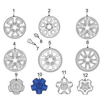 Toyota OEM Wheel Center Caps | Emblems, Logos, Trim Rings — CARiD.com