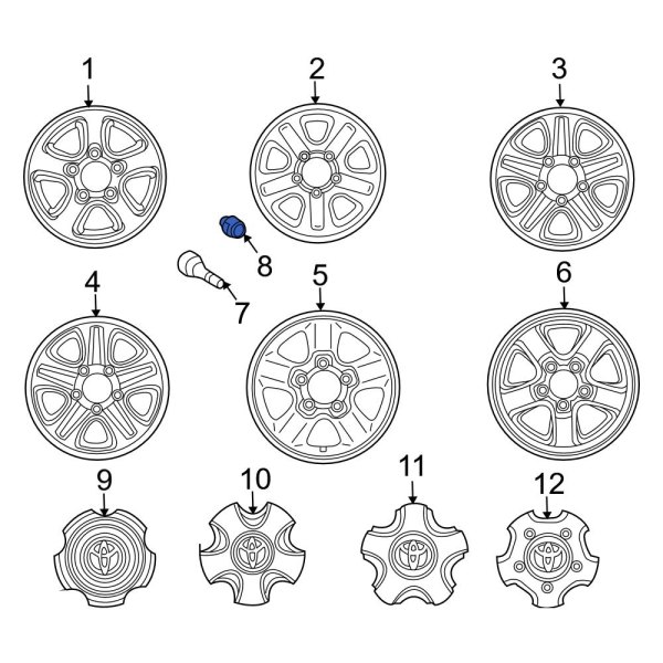 Toyota OE 9094201103 - Wheel Lug Nut
