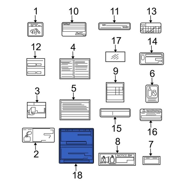 Toyota OE 7459653010 - Caution Label