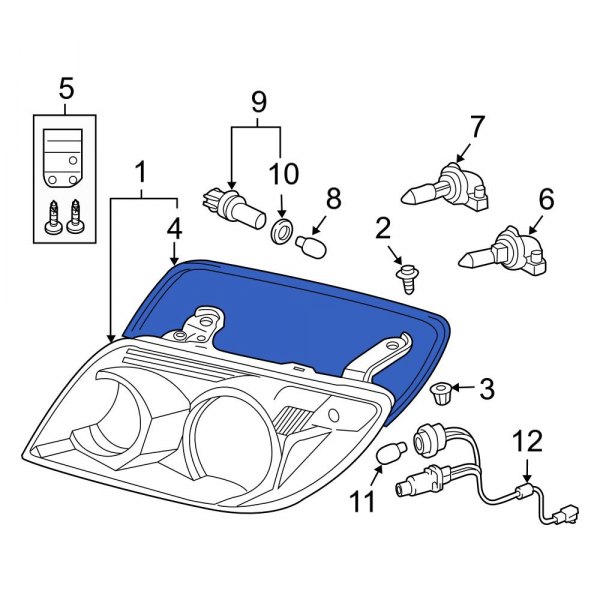 Toyota OE 5339635010 - Left Headlight Seal