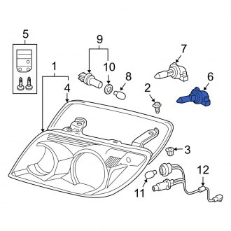 Toyota Corolla Headlight Components - Brackets, Adapters | CARiD