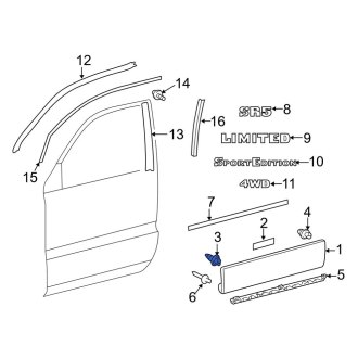 Toyota Highlander OEM Doors & Parts | Shells, Panels, Armrests — CARiD.com