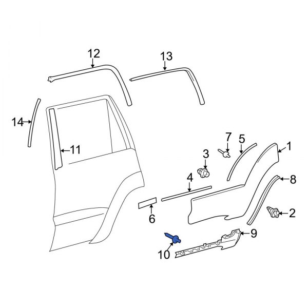 Toyota OE 9026904054 - Fender Molding Rivet