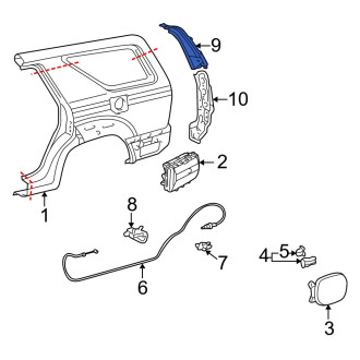 Toyota 4Runner OEM Quarter Panels & Parts | Rear & Front — CARiD.com