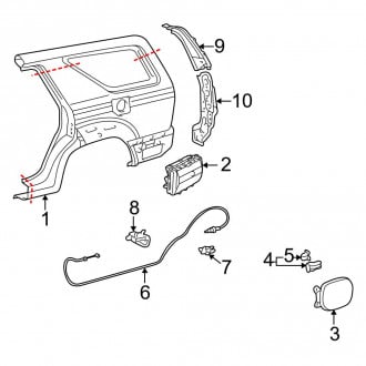 2009 Toyota 4Runner OEM Quarter Panels & Parts | CARiD
