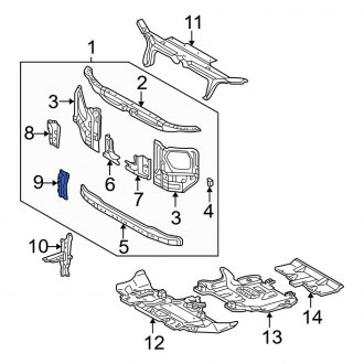 Toyota FJ Cruiser Header Panel Brackets & Hardware — CARiD.com