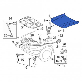 Toyota Land Cruiser Replacement Hood Panels — CARiD.com