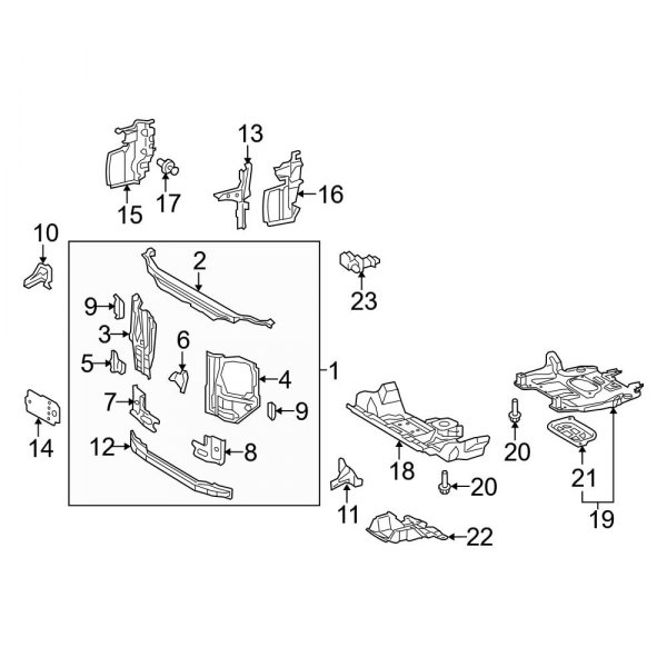 Toyota OE 5320160171 - Front Radiator Support Panel