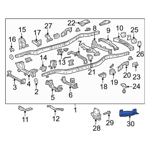 Toyota OE 5217435090 - Left Trailer Hitch Bracket